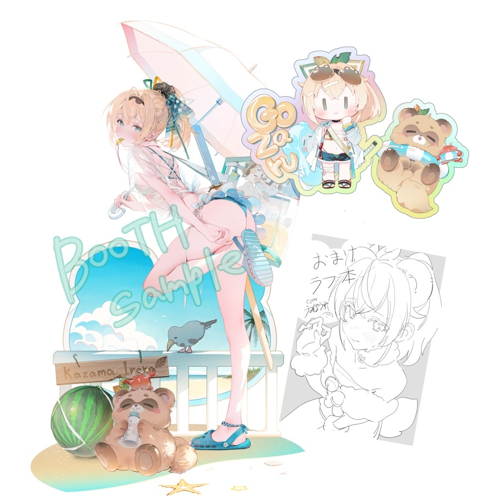 【喵生屋】在庫預購 hololive C104 同人商品 風真伊呂波 風真いろは うみぼうず 立牌 貼紙 滑鼠墊 | 蝦皮購物