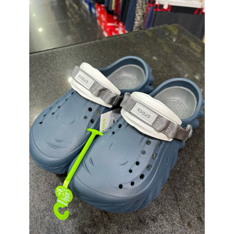 CROCS 卡駱馳 SPORTS克駱格 ECHO 波波 中性鞋 207937-48I 暗藍色 | 蝦皮購物
