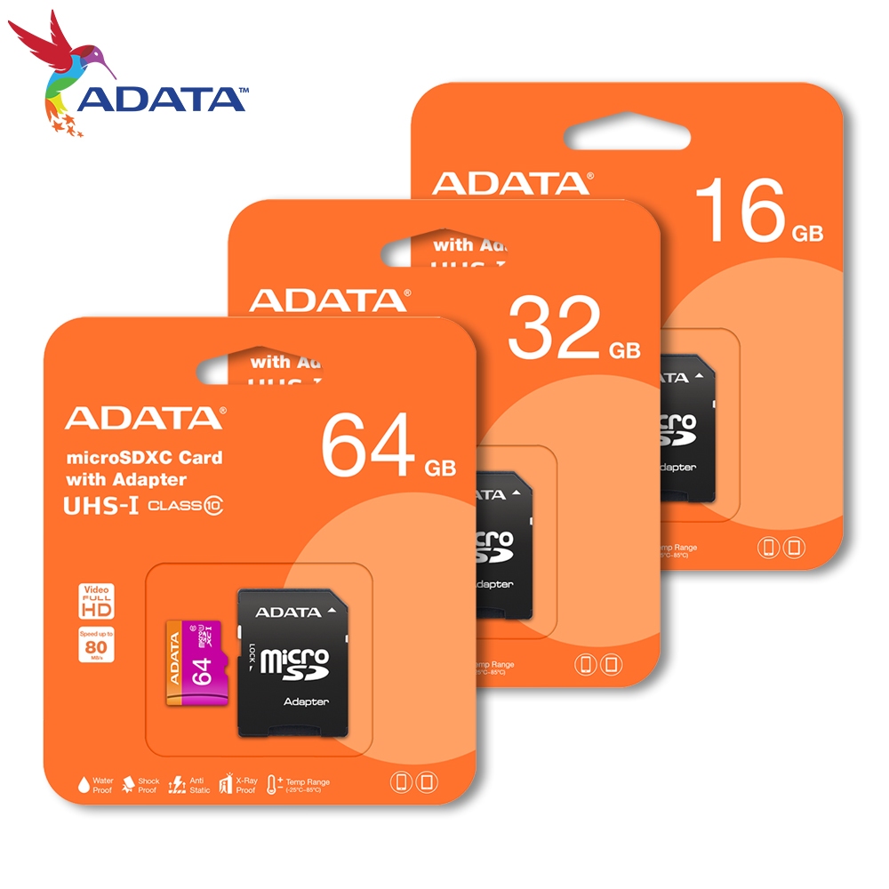 【台灣保固】ADATA 威剛 Premier microSD UHS-I C10 16G 32G 64G 記憶卡 附轉卡 | 蝦皮購物