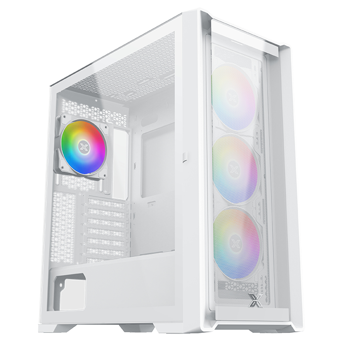 賣家宅配=直送免運 XIGMATEK 富鈞 GXE-C1 白 掀門式玻璃透側 4顆ARGB風扇 E-ATX機殼(白) | 蝦皮購物