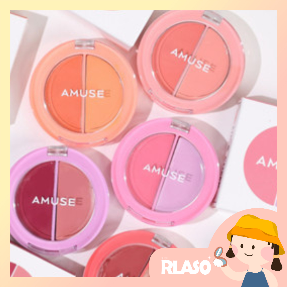 即期出清 【Rlaso】AMUSE 02 Mango Balm 🆕張員瑛 雙色唇頰 兩用 唇膏 腮紅 唇頰 即期美妝 | 蝦皮購物
