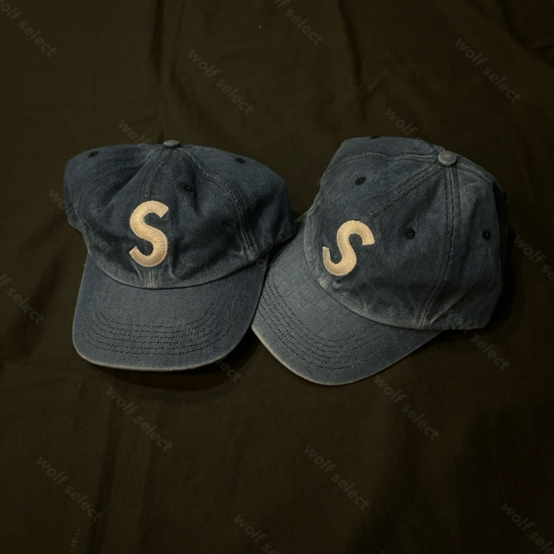 【狼嚴選】現貨當天寄 SUPREME 24FW S LOGO CAP 單寧藍 | 蝦皮購物