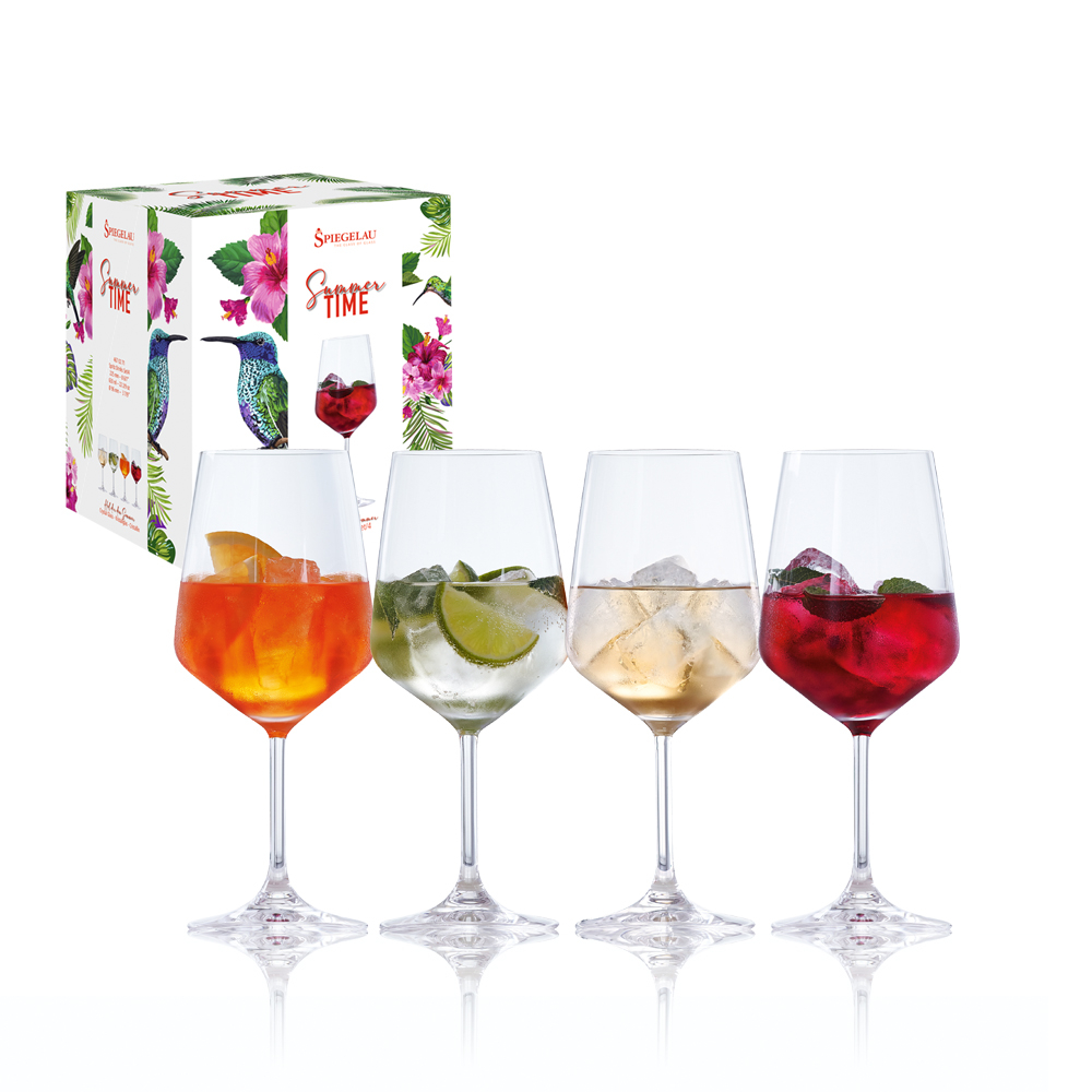 [8月限定]【德國Spiegelau】Summer Time通用杯4入組《拾光玻璃》玻璃杯 高腳杯 酒杯 通用杯 | 蝦皮購物