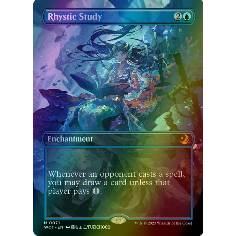 魔法風雲會 MTG 閃卡 Rhystic Study Anime FOIL 琉晶研究 071編號 | 蝦皮購物