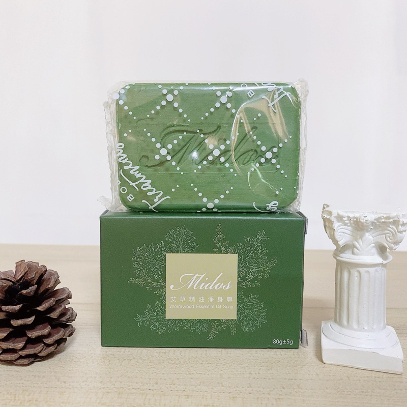 Midos 蜜朵斯 艾草精油淨身皂 單顆 80g 艾草肥皂 艾草香皂 蜜朵斯艾草皂 艾草淨身皂 | 蝦皮購物