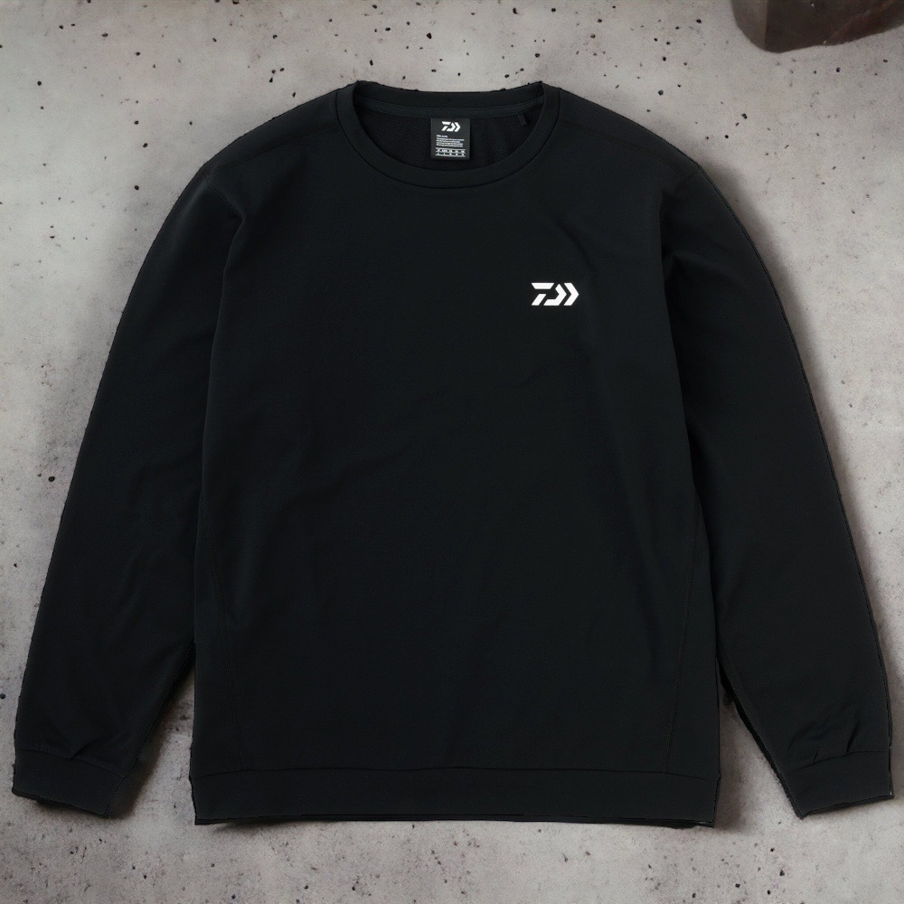 中壢鴻海釣具《DAIWA》DE-9323 黑色輕薄彈力長袖上衣 | 蝦皮購物
