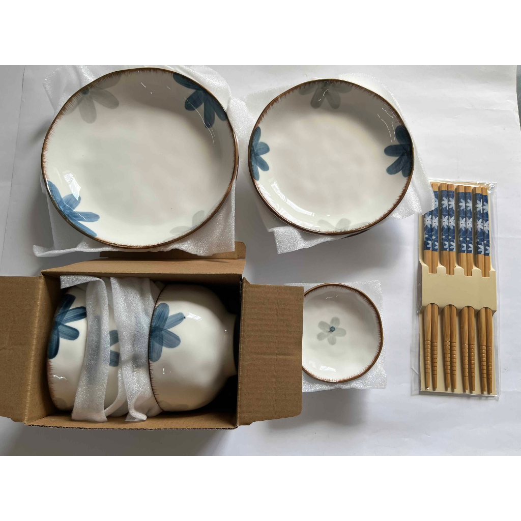 日式墨藍14件餐具組 SP-2310 高質感 毅鴻電器 | 蝦皮購物