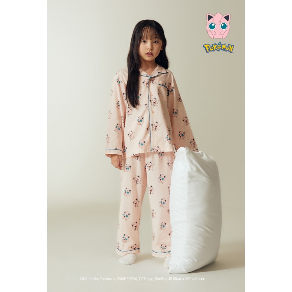 【zz韓國代購🇰🇷】 🔥新增新款🔥 SPAO x 寶可夢 睡衣 睡褲 套裝 拖鞋 神奇寶貝 皮卡丘 兒童睡衣 | 蝦皮購物