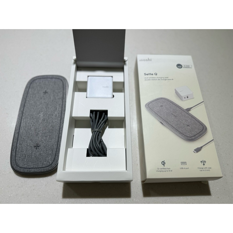Moshi Sette Q 雙線圈 3用無線充電盤 二手 | 蝦皮購物