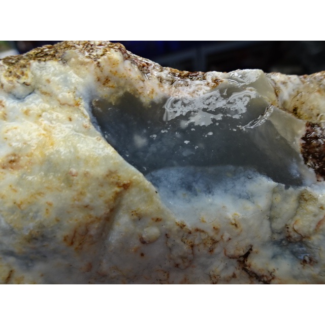 《藍金寶石》→天然白皮層清透紫玉髓原礦〈1160公克→B1413 | 蝦皮購物