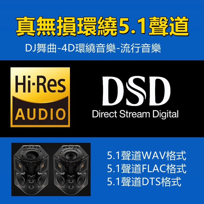 真無損環繞5.1聲道 DJ舞曲-4D環繞音樂-流行音樂 5.1聲道WAV格式 -FLAC格式-DTS格式 | 蝦皮購物