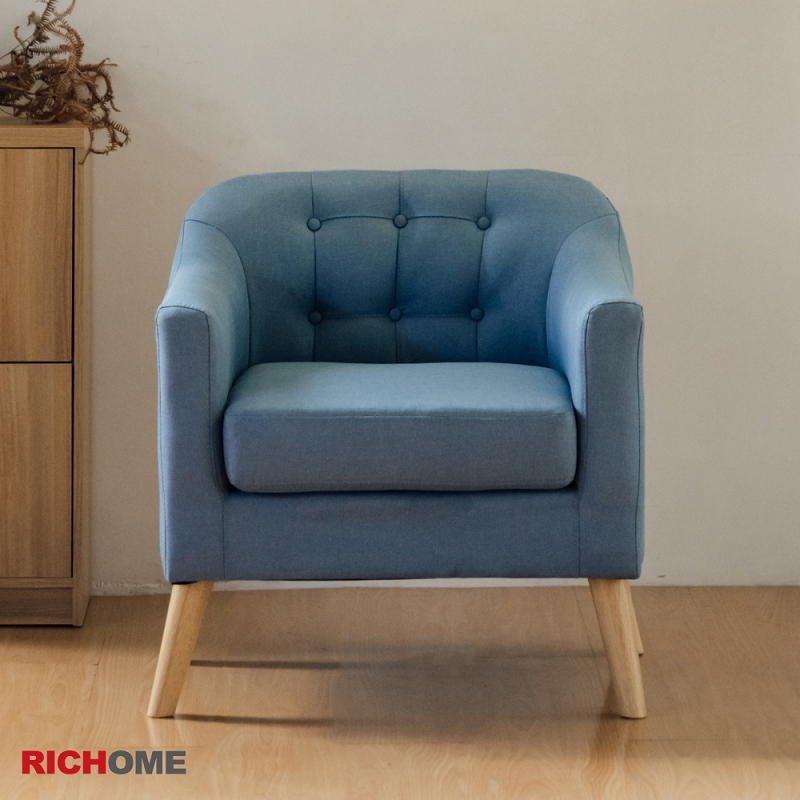 RICHOME SF050 可麗雅單人沙發(麻布材質)(橡膠木椅 腳)-3色 沙發 單人沙發 | 蝦皮購物