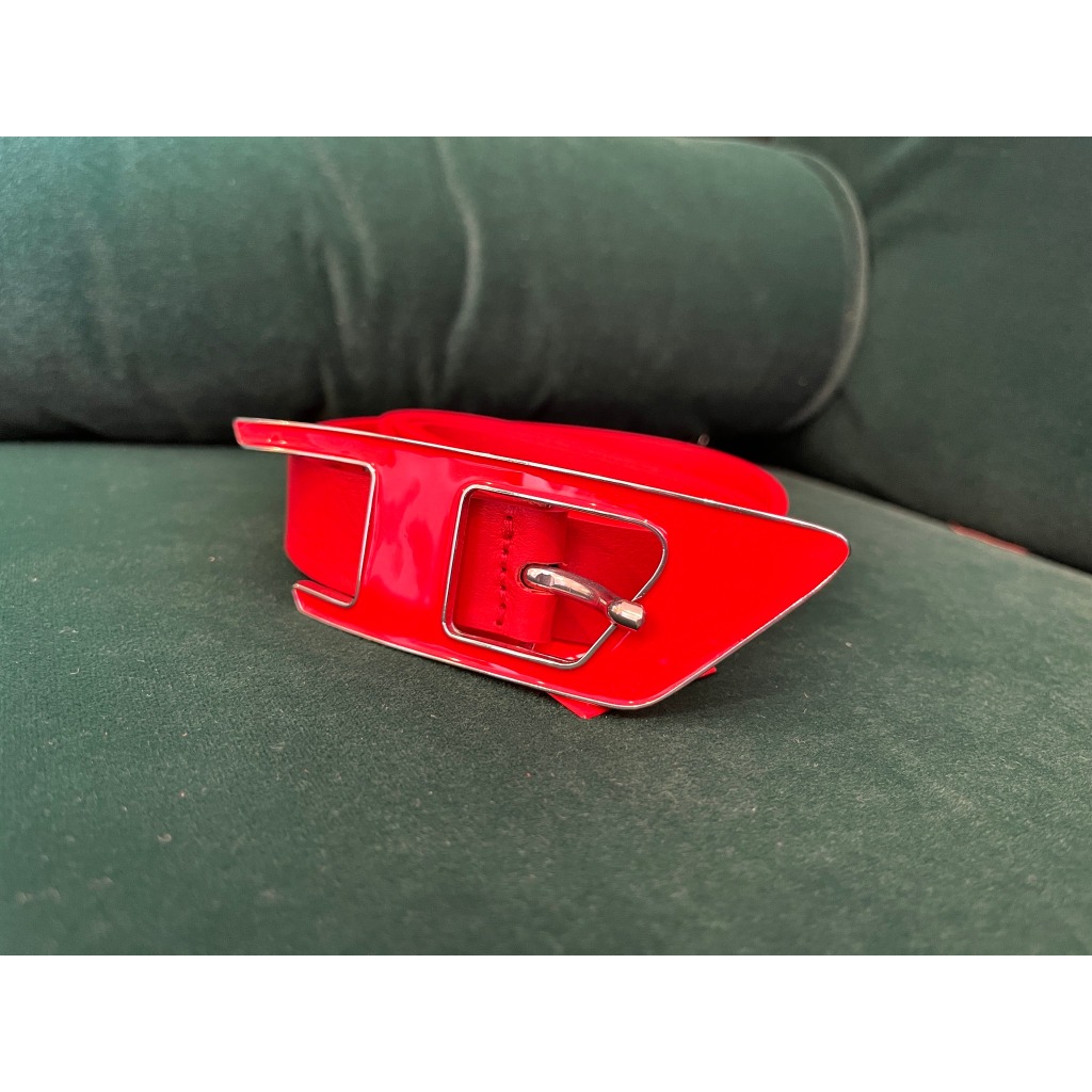 DIESEL 23FW 1DR系列 B-DLOGO BELT T4032 義大利製 紅色 牛皮 皮帶 | 蝦皮購物