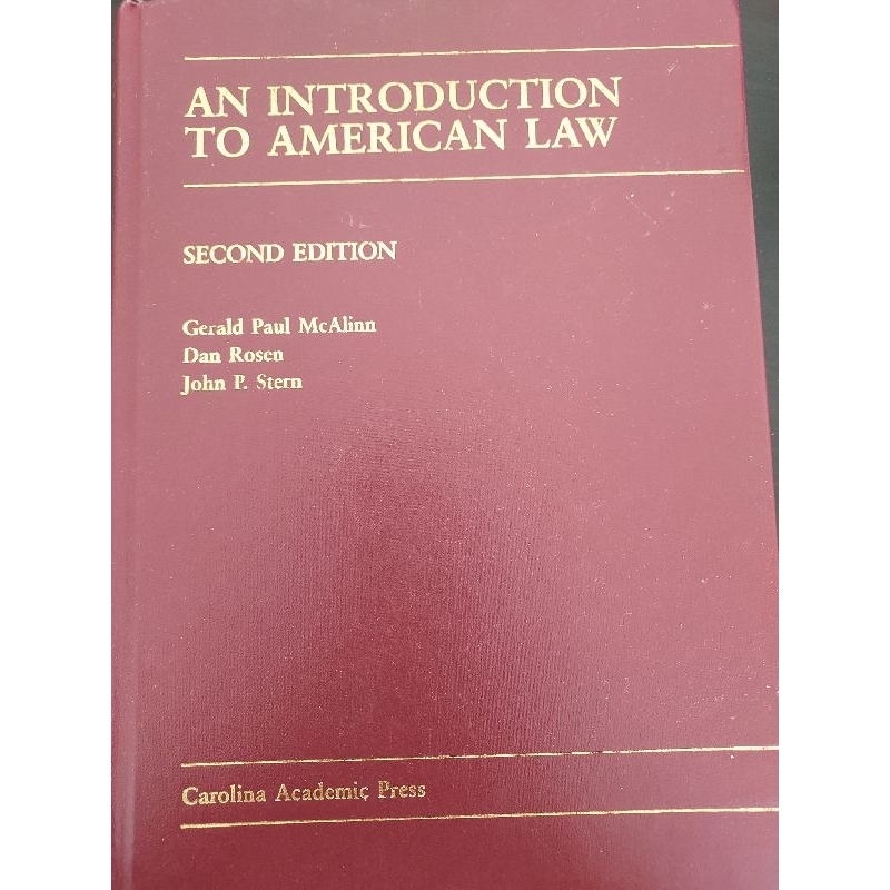 AN INTRODUCTION TO AMERICAN LAW (second edition) | 蝦皮購物