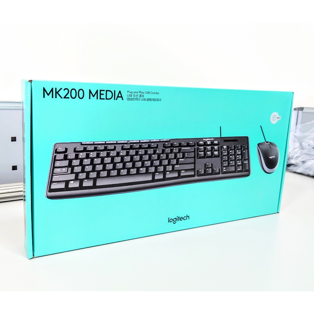 羅技 Logitech MK200 USB 有線鍵盤滑鼠組（全新未拆） | 蝦皮購物