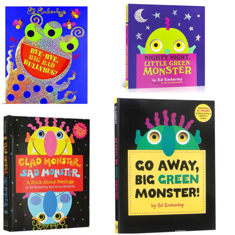 正版精裝 Go Away Big Green Monster/ Glad monster, sad monster | 蝦皮購物