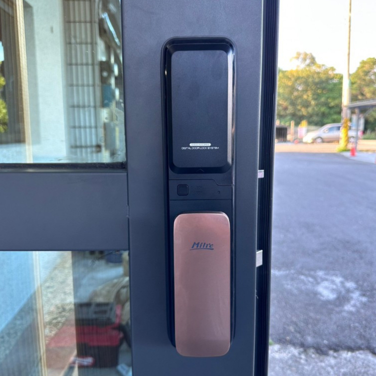 【戶外可裝 超高防水】美樂 MILRE MDL 7150+ 5合1 推拉款 韓國製 原廠保固 電子鎖 大門 門鎖 指紋鎖 | 蝦皮購物