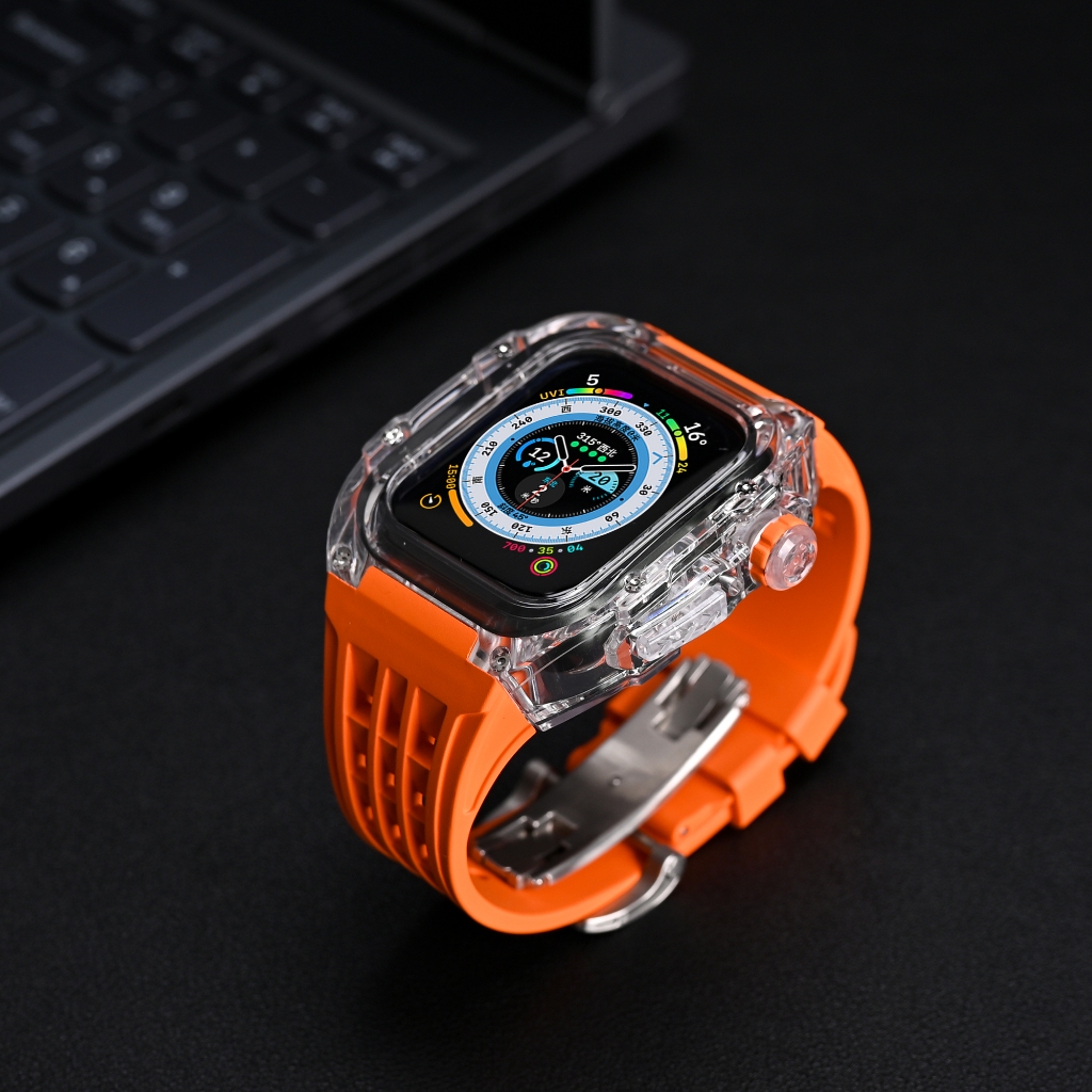 特價Apple Watch RM 改裝錶殼 透明 8 9 ultra 44 45 49mm 保護殼 蘋果手錶改裝理查德 | 蝦皮購物