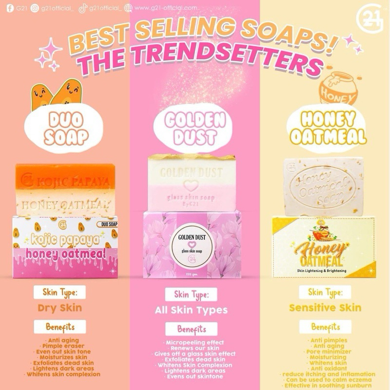 G21 Duo Soap & Golden Dust Soap | 蝦皮購物