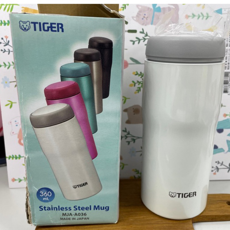 虎牌TIGER 360ml保溫瓶 日本製白色稀有顏色 | 蝦皮購物