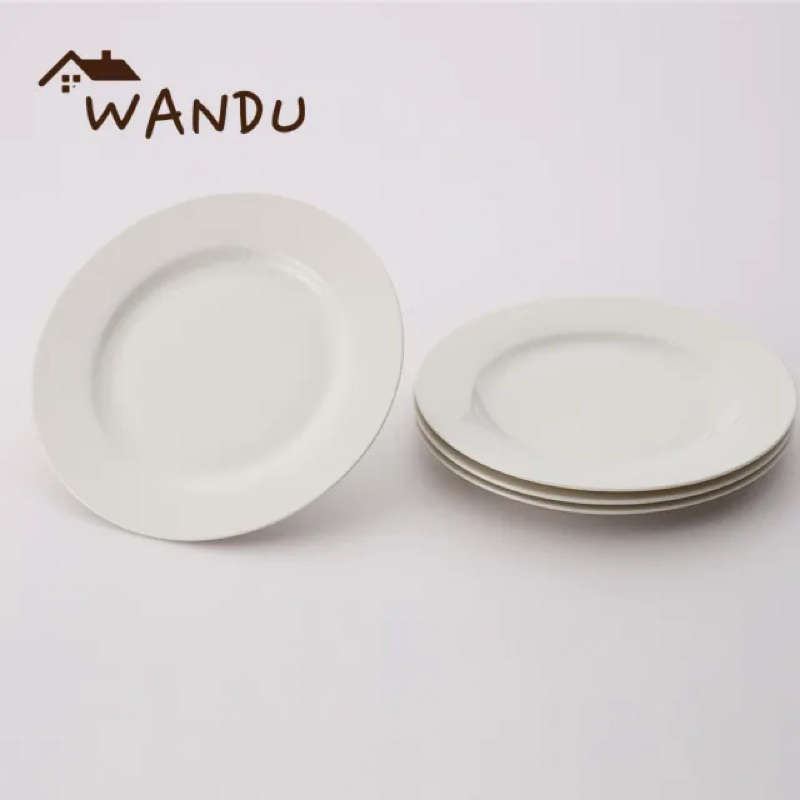 全新 WANDU 瓦讀 純白系列-羽透光新骨瓷7.5吋盤4件組(瓷盤/平盤/點心盤/蛋糕盤/圓盤/可微波) | 蝦皮購物