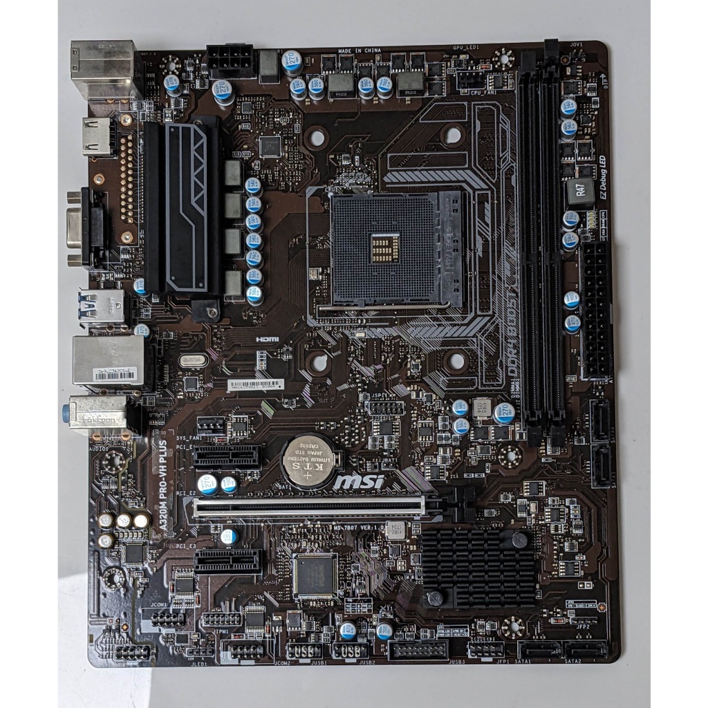 AM4 微星MSI A320M-PRO-VH PLUS Debug LED支援AMD Ryzen 3/5/7/9 CPU | 蝦皮購物