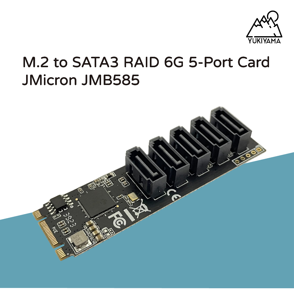 【現貨隔日到貨】M2 to SATA3 6G 五埠/5-Port 擴充/介面卡 JMicron JMB585 | 蝦皮購物