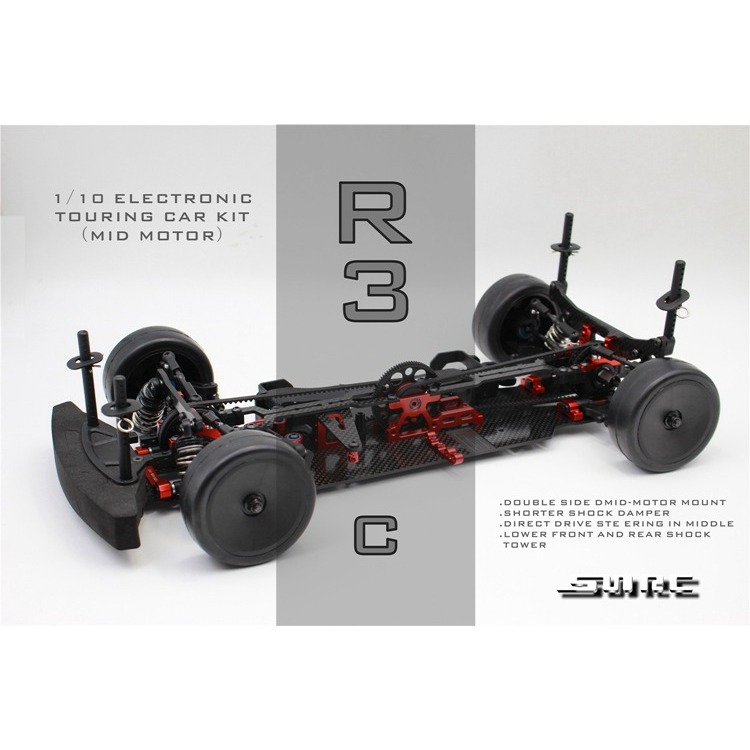 亞丁RC SNRC 120022 R3-C V2 1/10標準版碳纖中置電房車架4WD | 蝦皮購物