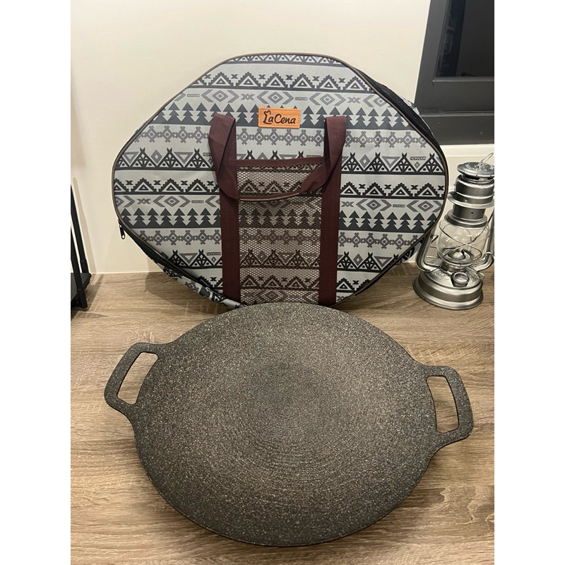 請先聊聊（全新）LaCena 40cm韓國烤肉鍋 麥飯石不沾燒烤同款电磁爐燃氣用 | 蝦皮購物