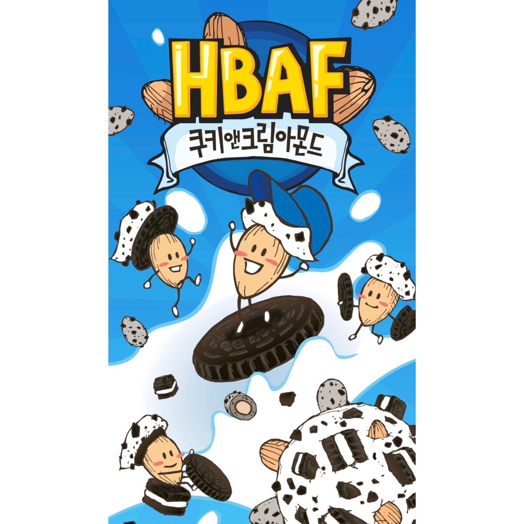 現貨供應中 韓國代購 HBAF 杏仁果 奶油餅乾味(OREO餅乾) /經典蜂蜜奶油口味 奧利奧 190g | 蝦皮購物