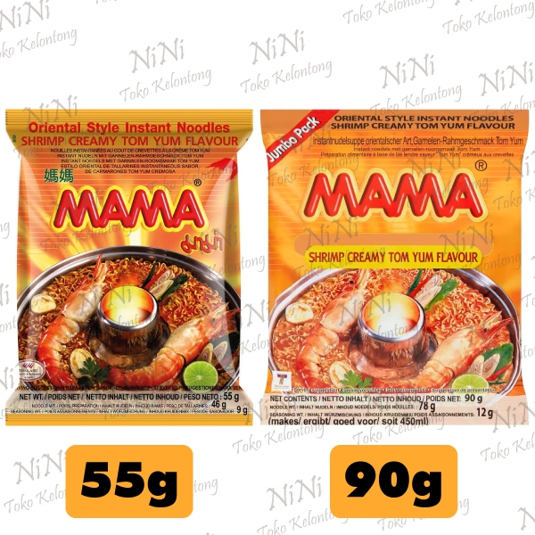 泰國 Mama Noodles Shrimp Creamy Tom Yum Flavour 酸辣湯麵 55g 90g | 蝦皮購物