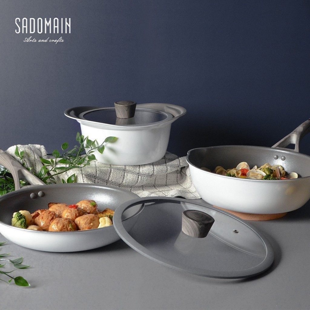 仙德曼 SADOMAIN 免運 銀雪日本大金不沾鍋具組 不沾鍋 露營鍋 全爐具適用 湯鍋 炒鍋組 平底鍋組 AG3281 | 蝦皮購物