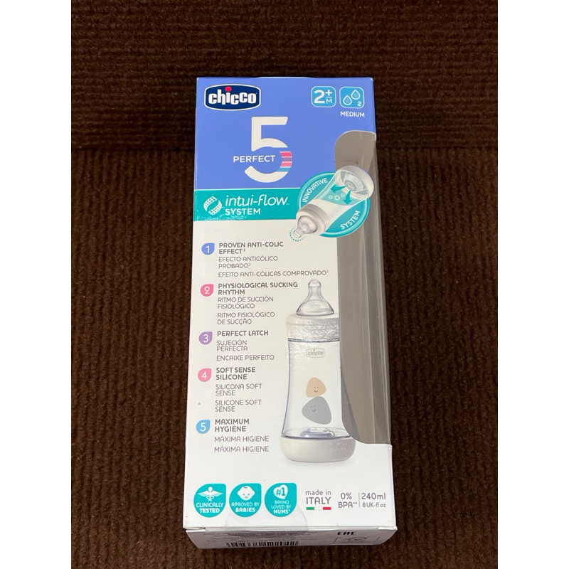 Chicco Perfect 5 完美防脹氣PP奶瓶240ml | 蝦皮購物