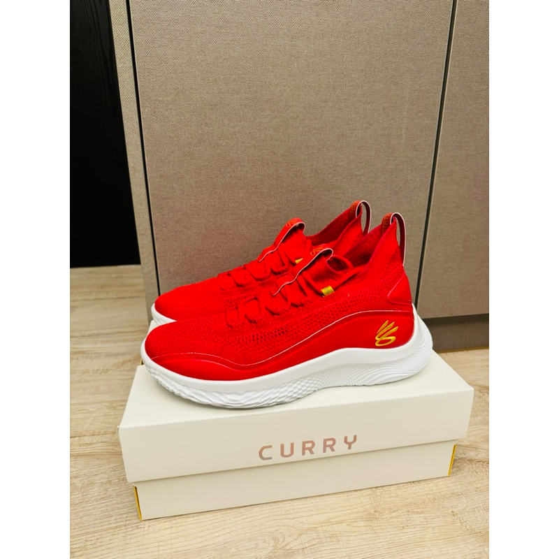 Curry 8 flow中國紅 Curry brand Stephen Curry 庫里 UA 全新正品US10安德瑪 | 蝦皮購物