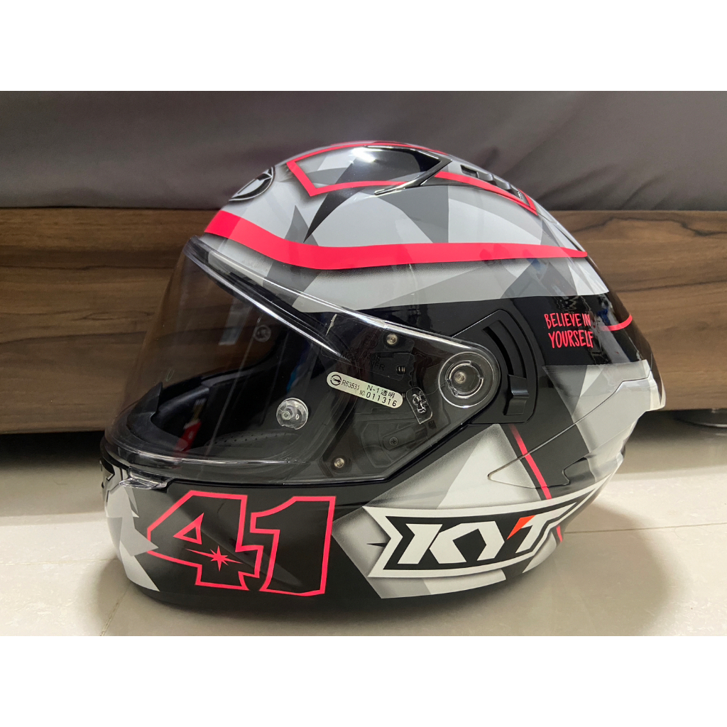 [二手便宜賣] KYT NFR NF-R #41 灰 選手彩繪 安全帽 內置墨片 雙D扣 全罩式安全帽 限定版 | 蝦皮購物