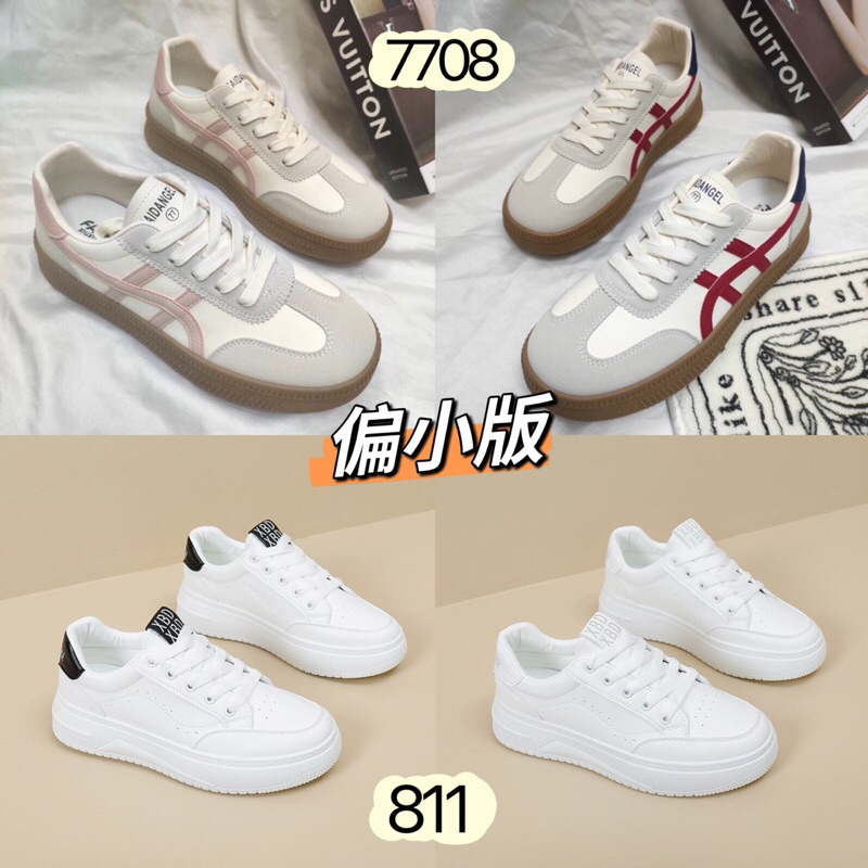 【Joyishoes 台灣出貨】小白鞋 偏小版 老爹鞋 休閒鞋 綁帶鞋 運動鞋 球鞋 平底休閒鞋 慢跑鞋7708 811 | 蝦皮購物