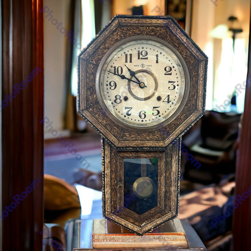 《內壺春 工藝》 日本昭和時期 TACHIMOTO 古董 八掛鐘 發條鐘 掛鐘 | 蝦皮購物