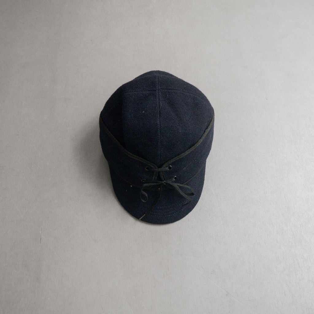 《白木11》40S VINTAGE WOOL RAILROAD CAP 美國製 深藍 羊毛 遮耳 保暖 飛行帽 | 蝦皮購物