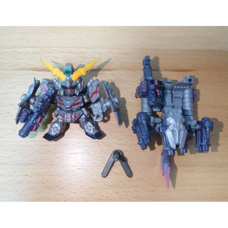 (已組) SD鋼彈 扭蛋戰士 next SP04 金屬色 獨角獸鋼彈 (紅框) + 94式基座承載機 | 蝦皮購物