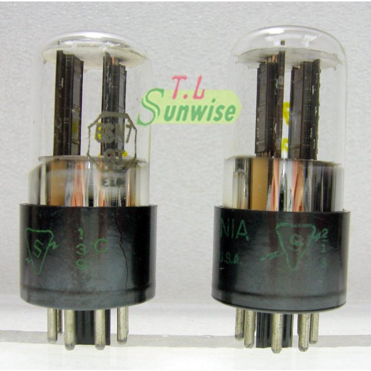 6SN7 ︽NO:4954 美國 SYLVANIA 6SN7 GT (VT-231) 黑屏 40年代除氣片 已配對 1對 | 蝦皮購物