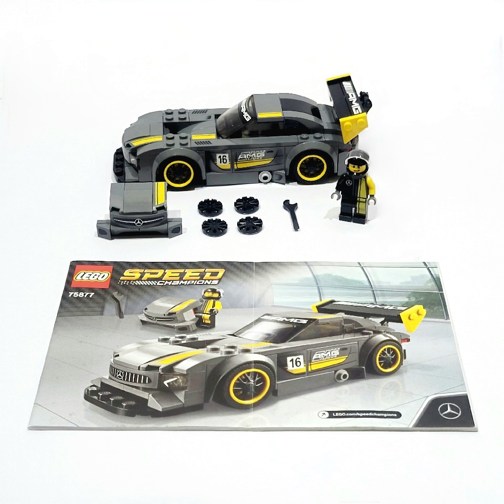 二手 樂高 LEGO 75877 SPEED系列 賓士 Mercedes-AMG GT3 無盒有書 | 蝦皮購物