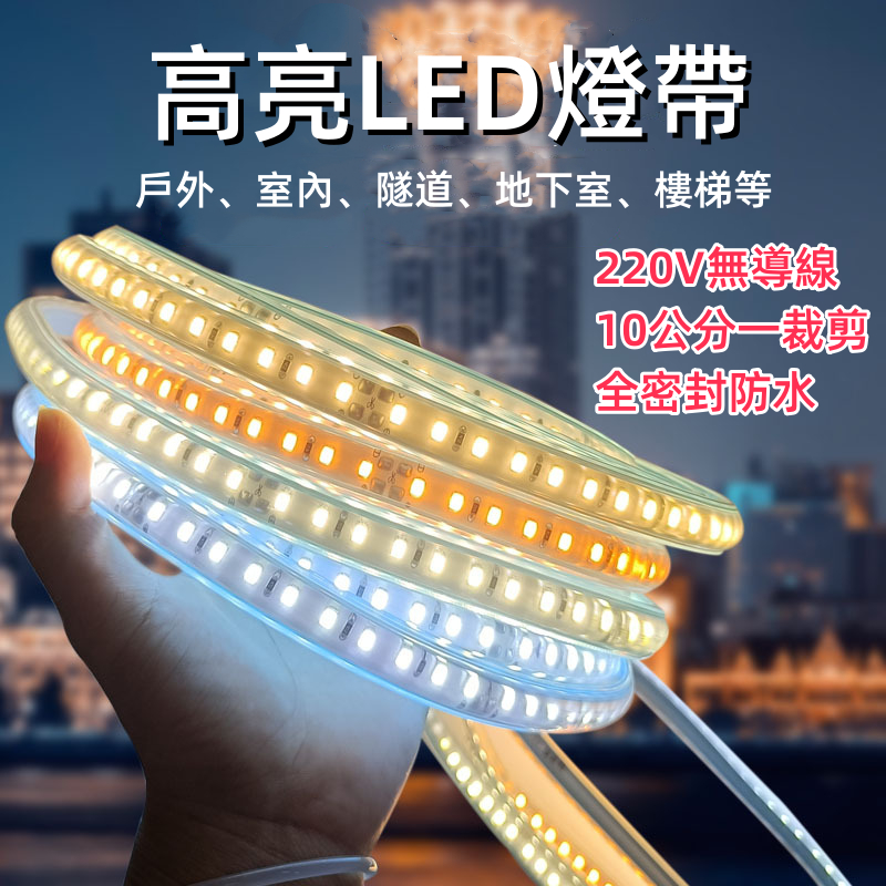 超亮led戶外照明燈條 220v無導線燈帶 10cm最短裁剪 高壓led無導線軟燈帶 家裝廣告露營園林照明燈條 蝦皮購物