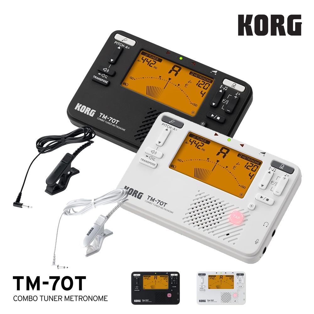 小叮噹的店- KORG TM-70C 調音器/節拍器+CM400 拾音夾 TM-60改版 TM-70T | 蝦皮購物