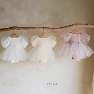 【現貨白】韓國 FromJ 24'夏 經典澎袖紗裙洋裝 週歲 宴客 花童 | 蝦皮購物