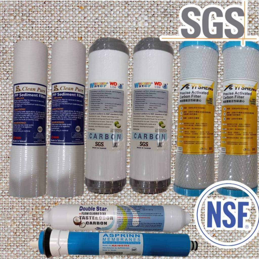 【68 淨水】台製SGS/NSF高品質濾心RO淨水系統.RO機.3道淨水器含RO膜8支/9支一年份濾心-68先生濾芯 | 蝦皮購物