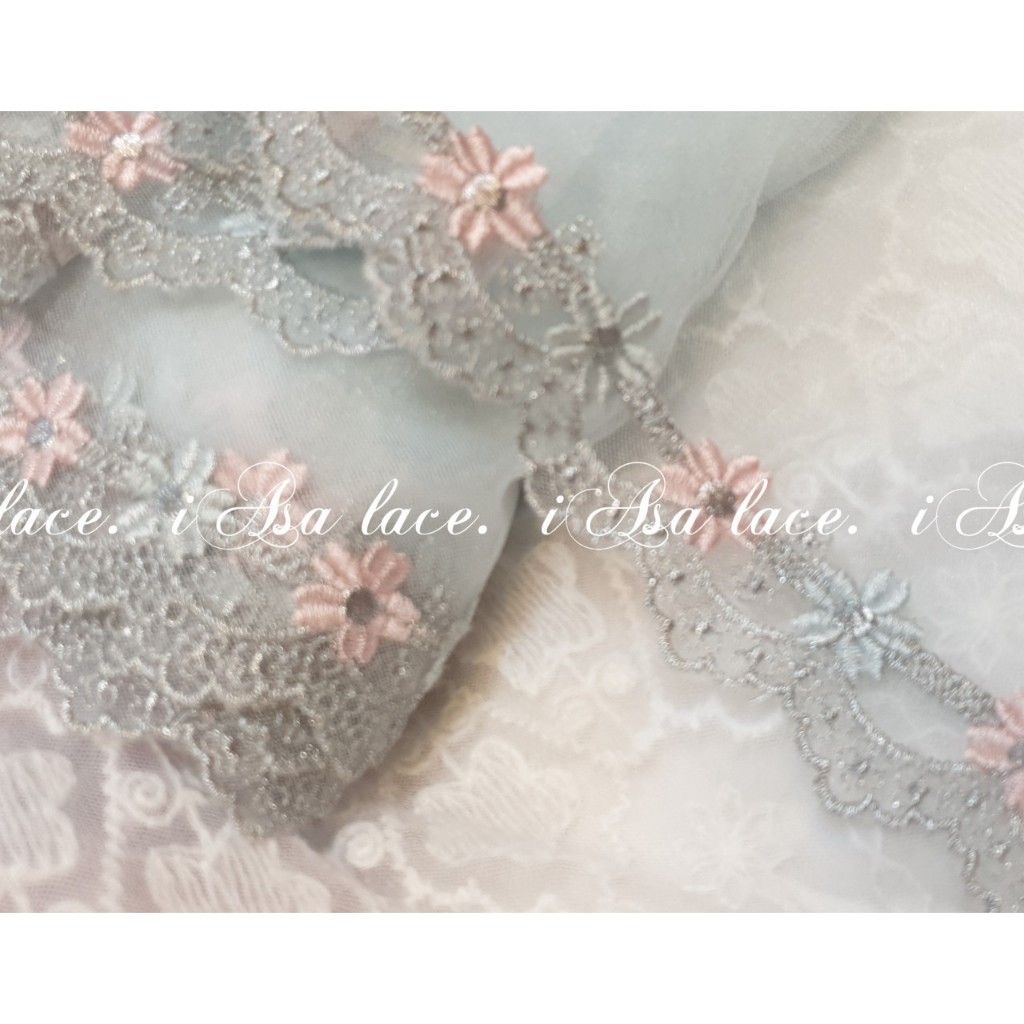 《iAsa愛莎の》手作材料 精品刺繡彩繡銀絲網紗刺繡蕾絲花邊diy洛麗塔娃衣服裝家居輔料 | 蝦皮購物