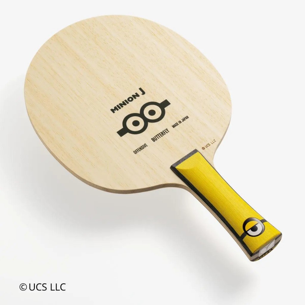 【大自在】BUTTERFLY 蝴蝶牌 桌球拍 小小兵聯名桌球拍 乒乓拍 MINION ALC CAF 兒童拍 純木 日製 | 蝦皮購物