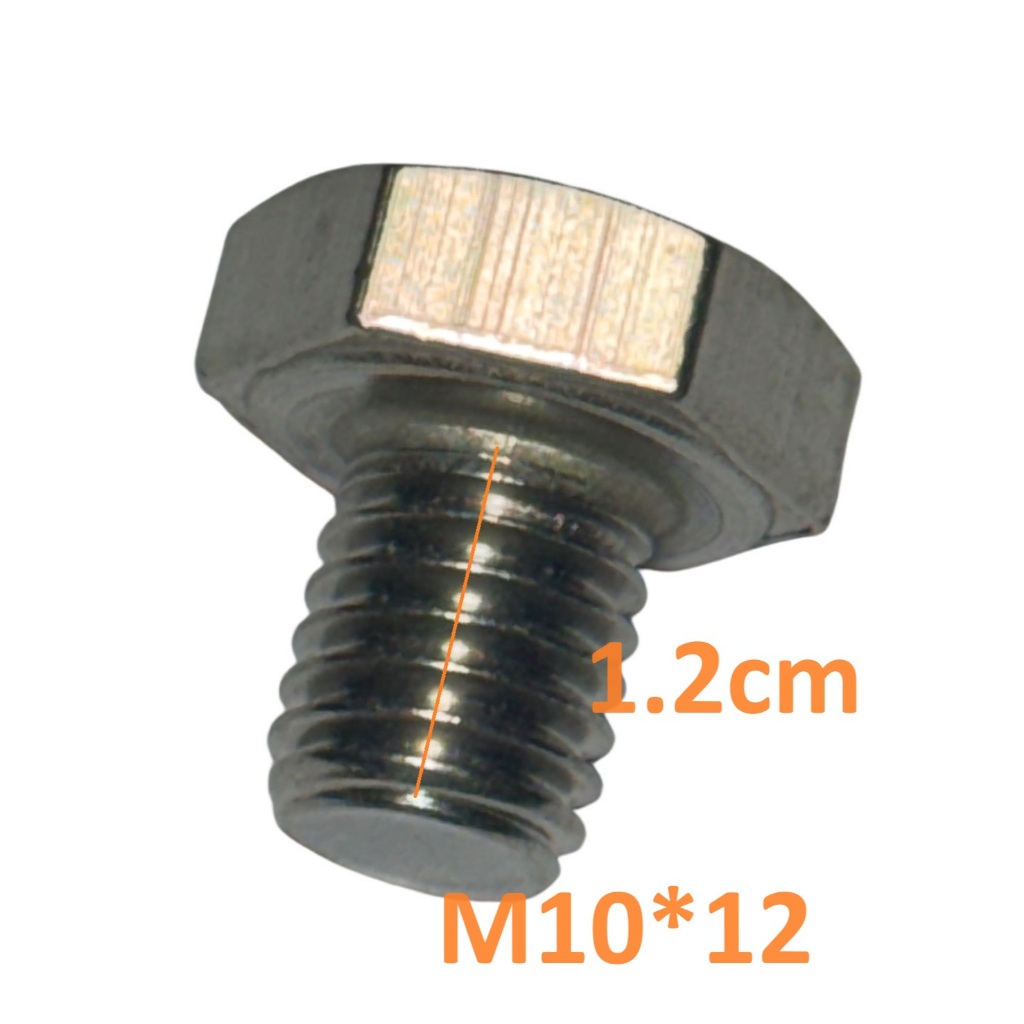 白鐵 不銹鋼 外六角 M10*12~120 白鐵外六角螺絲 牙規1.5 扳扳手17號 一支 | 蝦皮購物