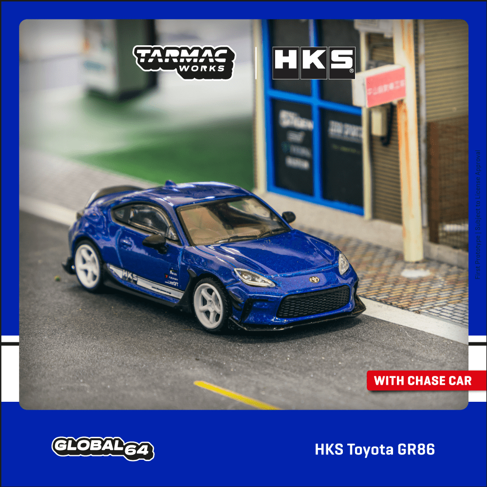 [STAN] 全新特價 Tarmac 1/64 toyota GR86 HKS 86 藍 現貨！ | 蝦皮購物