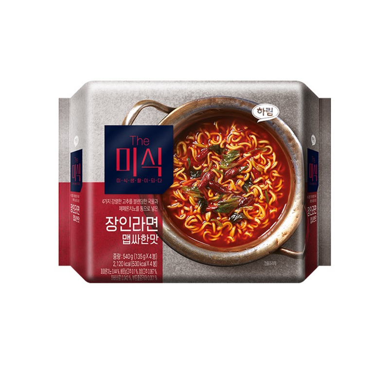 現貨免運🌶️韓國Harim The미식 TheMiShik 匠人泡麵酥辣味, 135g x 4包(牛骨湯+四種辣椒） | 蝦皮購物